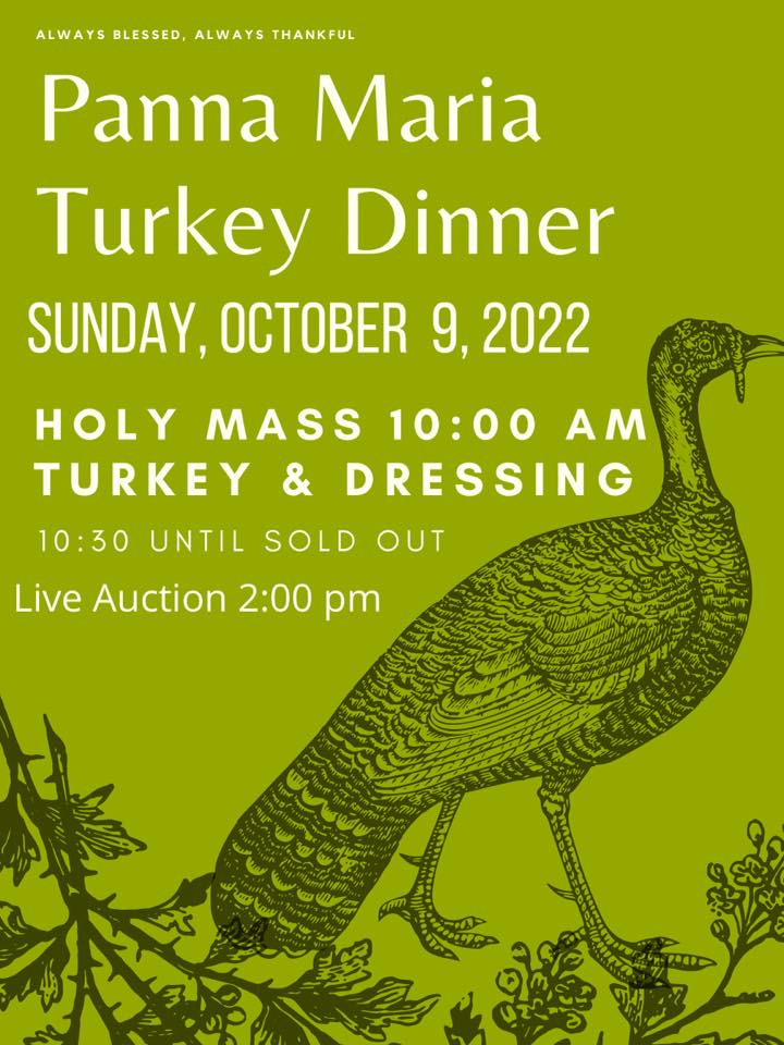 Oct 9 Panna Maria Turkey Dinner Oct 9 Panna Maria Turkey Dinner